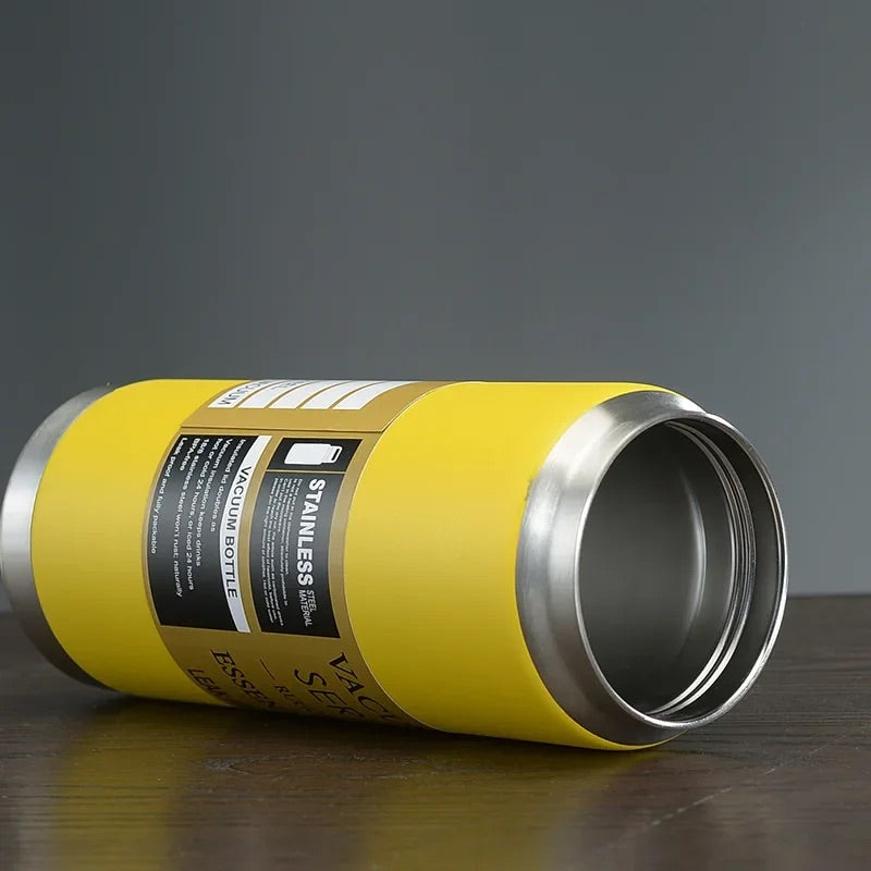 Gourde Thermos Jaune en Acier inoxydable