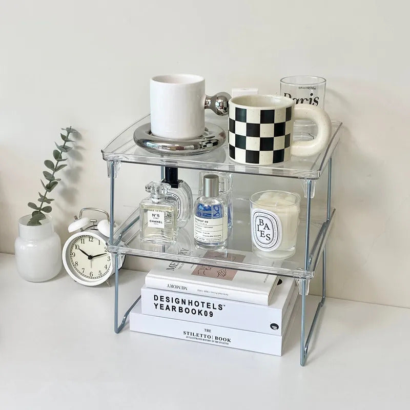 Meuble pour Machine à Café Transparent et Pliable