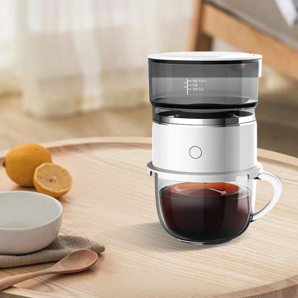 Mini Cafetière Portable Blanche à Extraction Douce | C&T