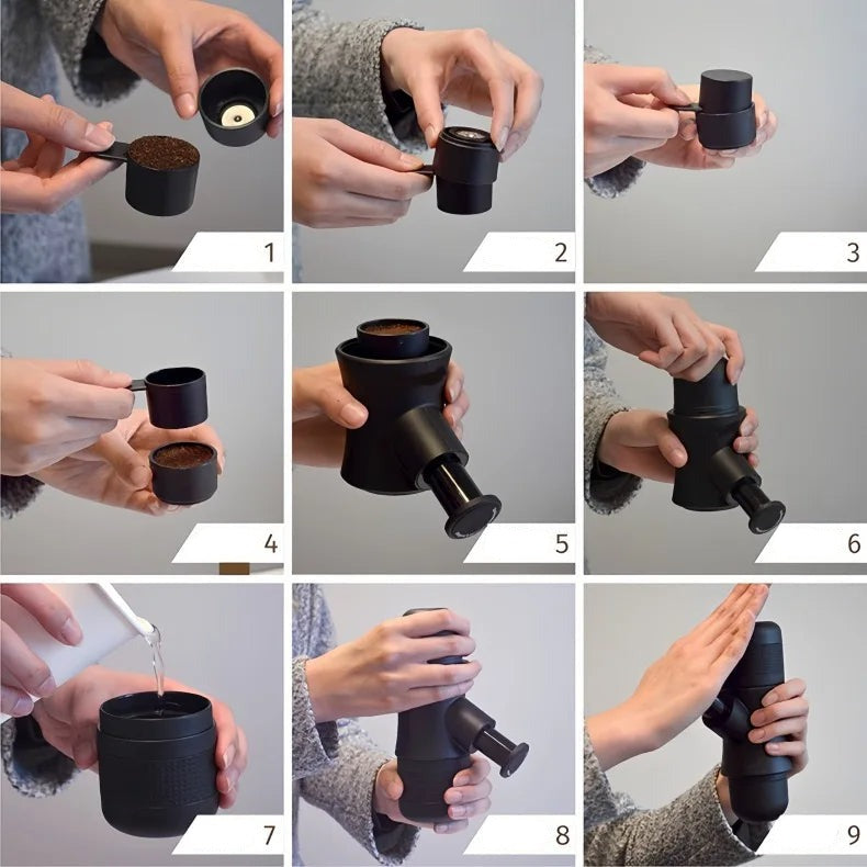 Mini Cafetiere Portable à Pression Manuelle | Cafetière & Tradition
