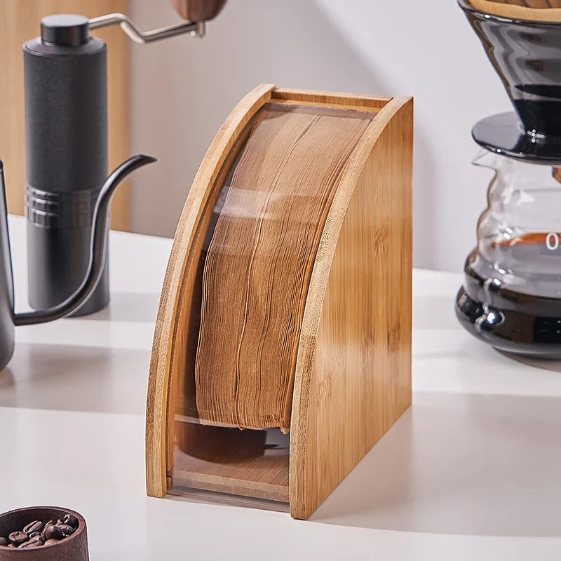 Porte Filtre à Café Design et Élégant en Bois
