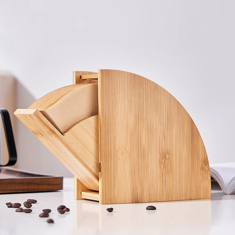 Porte Filtre à Café Design et Élégant en Bois