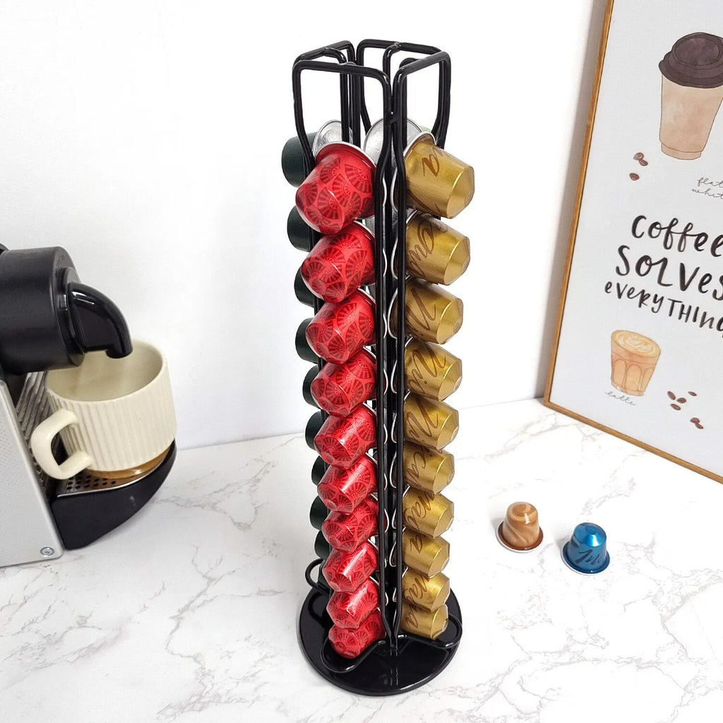Range Dosette Nespresso Rotatif en Acier Inxoydable
